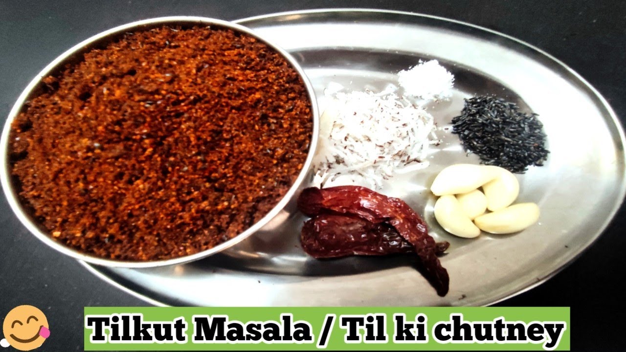 konkani Style Tilkut Masala/Til ki Chutney Recipe/Niger Seeds Chutney ...