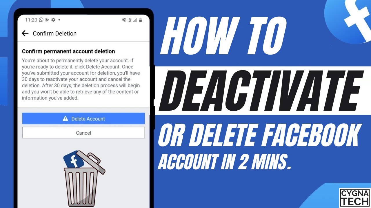 How to Deactivate Facebook Account | How To Permanently Delete Facebook ...