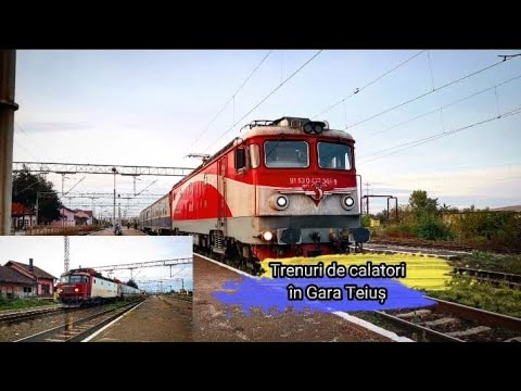 Trenuri de călători în Gara Teius/Passenger trains at Teiuș Station ...