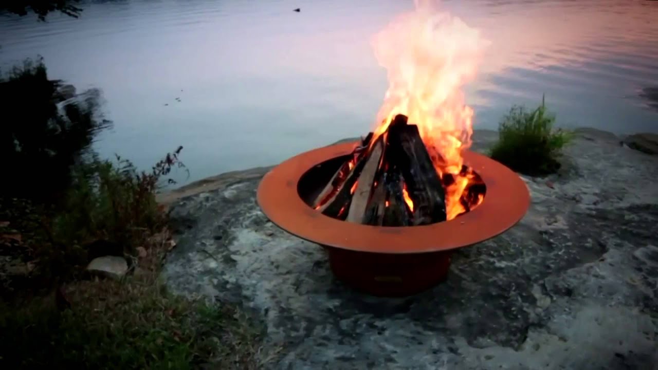 TheFirePitStore.com - Fire Pit Art Saturn Wood Burning Fire Pit - YouTube