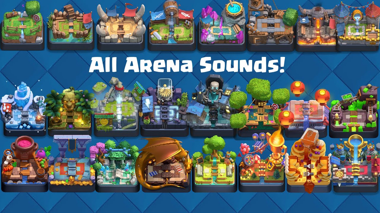 Clash Royale - All Arena Sounds! - YouTube