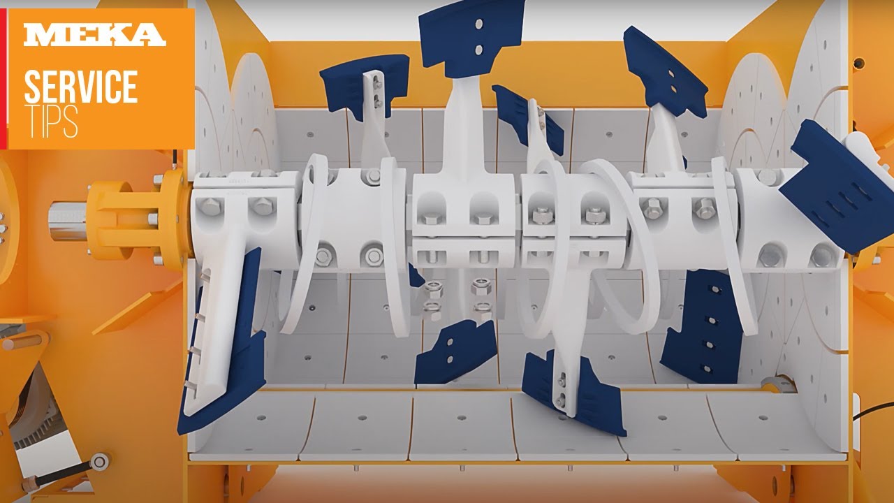 Concrete Mixers, How to Change Mixer Shaft on MEKA - YouTube