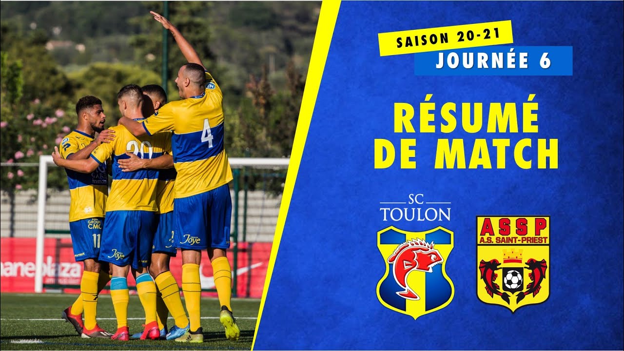 Résumé de match 20/21 - J6 : SC Toulon vs AS Saint-Priest (3-0) - YouTube