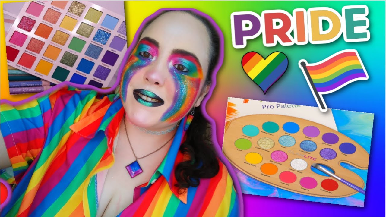 🏳️‍🌈RainbowPride Glitter Makeup | 💖Glamlite Paint PRO Palette/Fade into ...