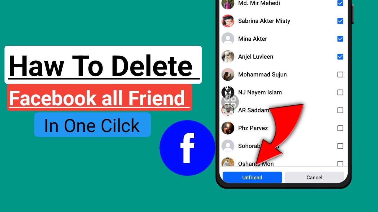 How to Unfriend on Facebook at once 2024 | Remove inactive friends on ...