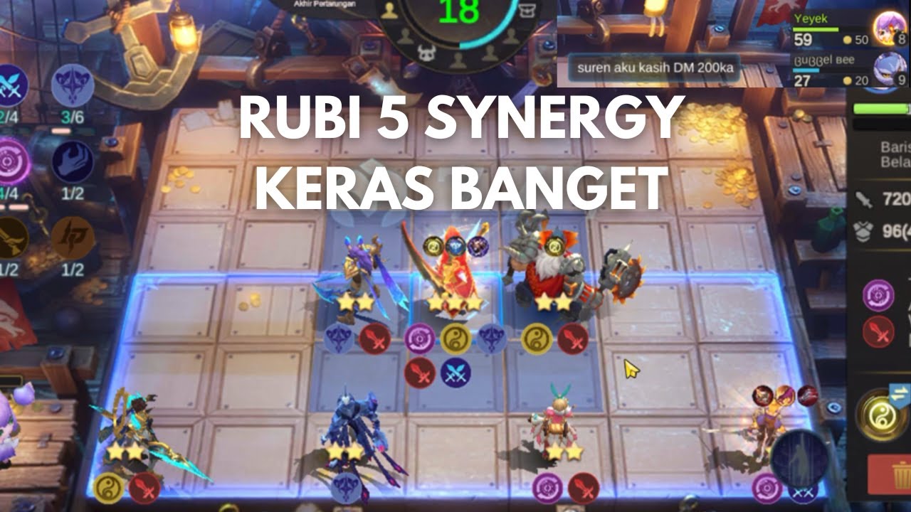 RUBI KEROYOK BANYAK GAK NGARUH Rya Skill 1 - Magic Chess Mobile Legends ...