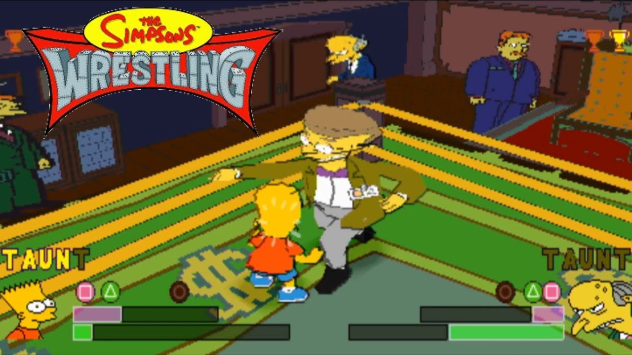 The Simpsons Wrestling: i Hate The Smithers Fight! - YouTube