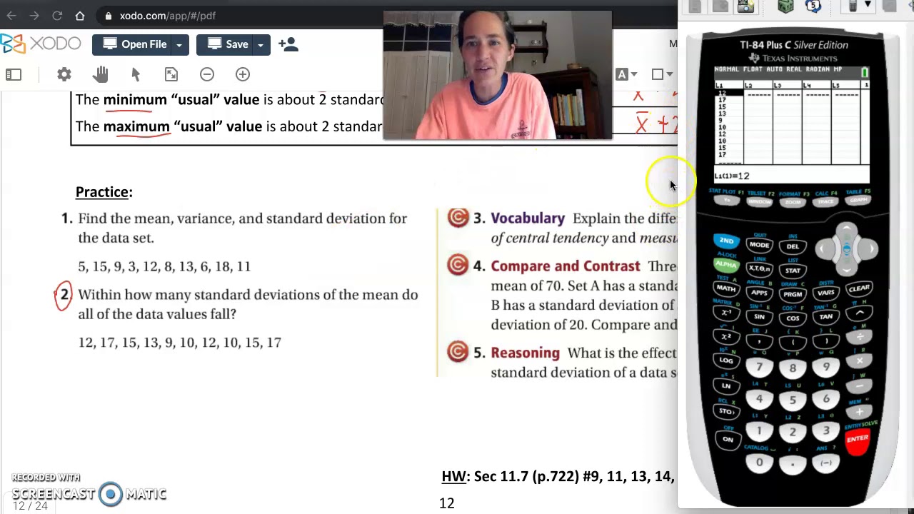 Acc Alg 2 Standard Deviation Day 2 - YouTube
