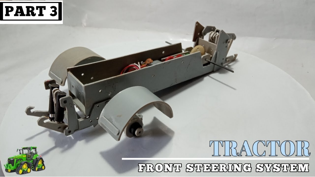 (Part 3) how to make tractor front axle, tractor front turning wheel ...