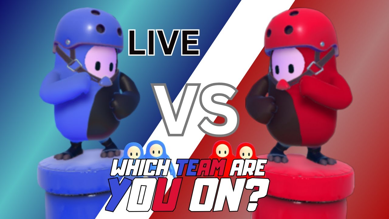 FALL GUYS LIVE | CUSTOM LOBBIES | BLUE vs RED - YouTube