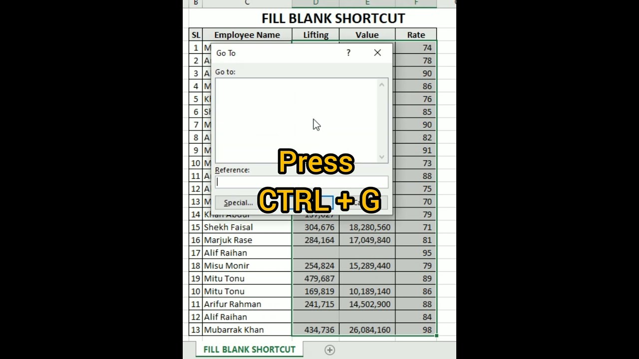How To Mark Or Highlight All Blank Cell In Excel L Blank Cell Mark How To Mark Or Highlight All Blank Cell In Excel L Blank Cell Mark