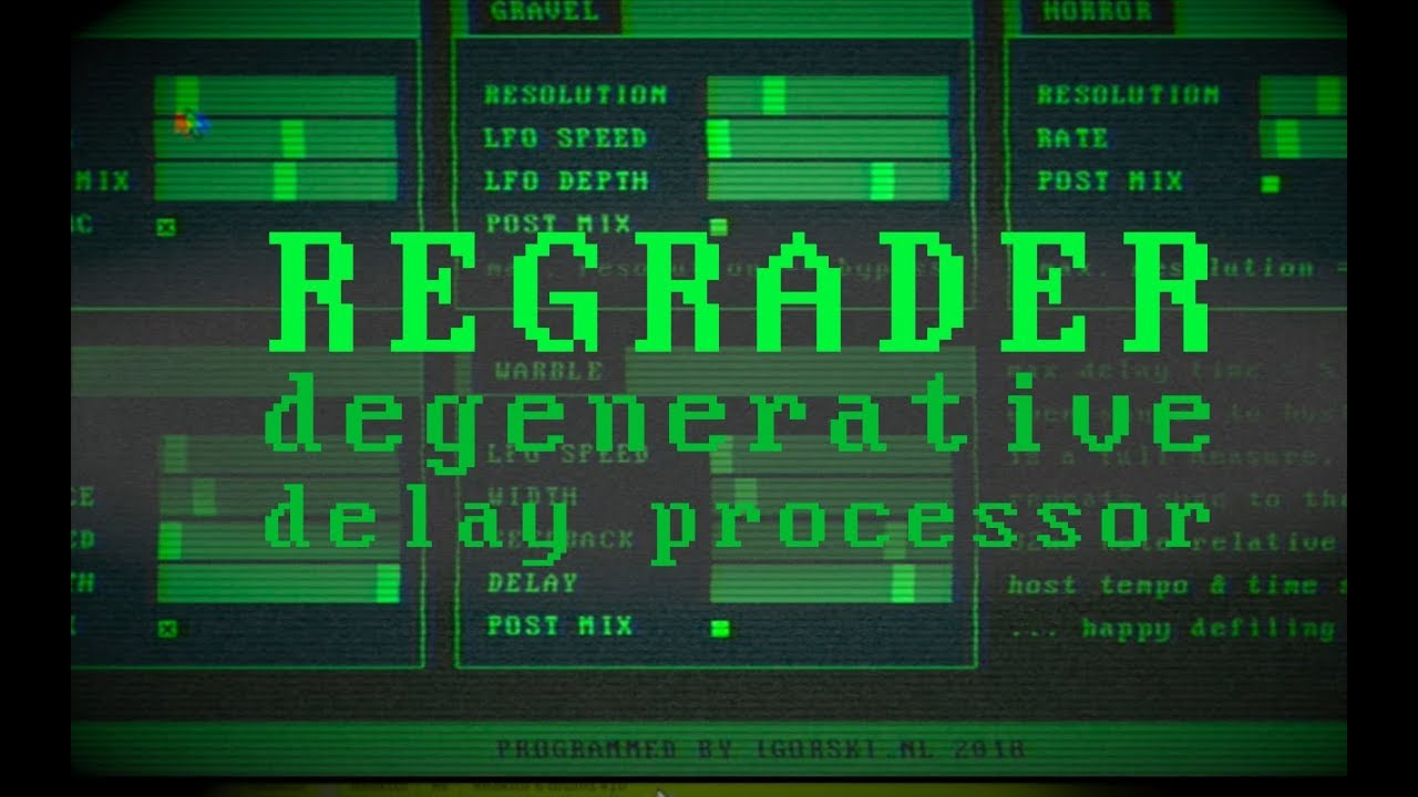 Regrader - degenerative delay plugin for macOS and Windows - YouTube