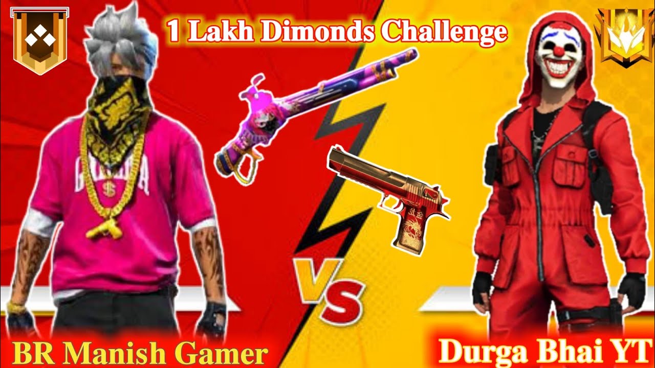 Manish Gamer Vs Durga YT | 1 V 1 Custom Gameplay | Garena Free Fire ...