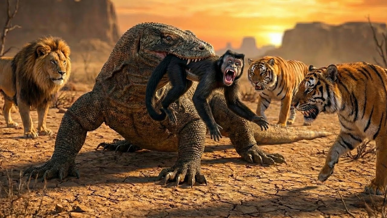 Komodo Dragon vs 5 Apex Predators: The Ultimate Gauntlet | Animal ...