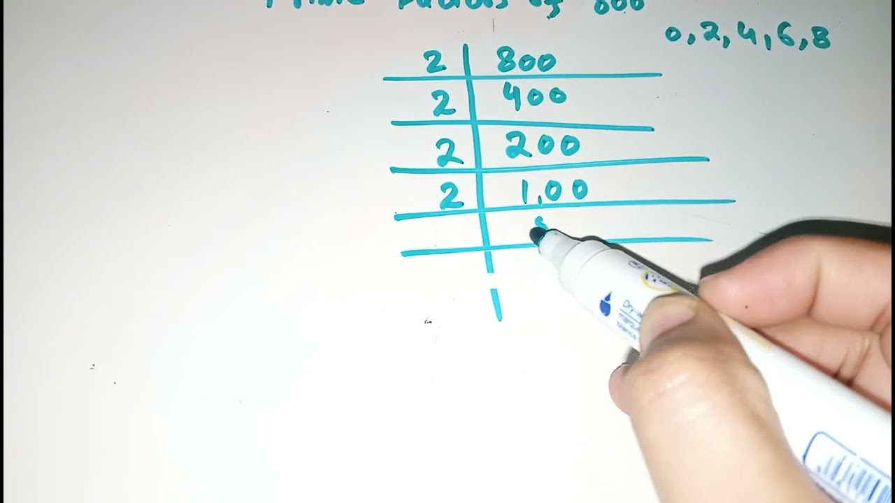 Prime Factors Of 800 Prime Factorization YouTube Prime Factors Of 800 Prime Factorization YouTube