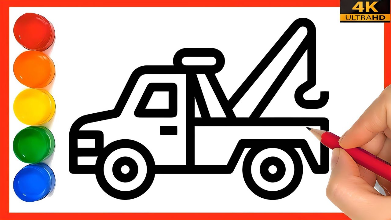 tow track drawing| how to draw a tow truck easy step by step #viral # ...