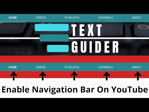 How to show/enable menu bar in youtube channel || Youtube par ...