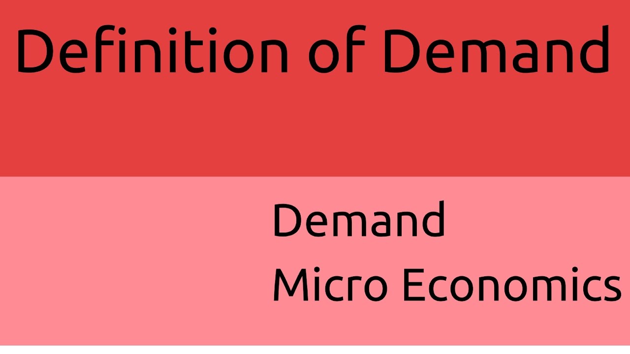 Definition of demand | Demand Micro Economics | CA CPT | CS & CMA ...