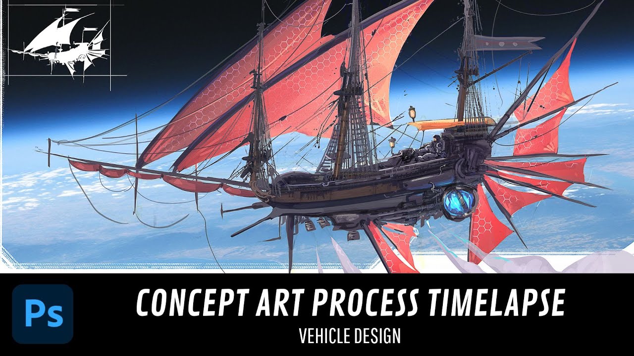 SINGLE CREW VEHICLE | CONCEPT ART PROCESS | TIMELAPSE - YouTube