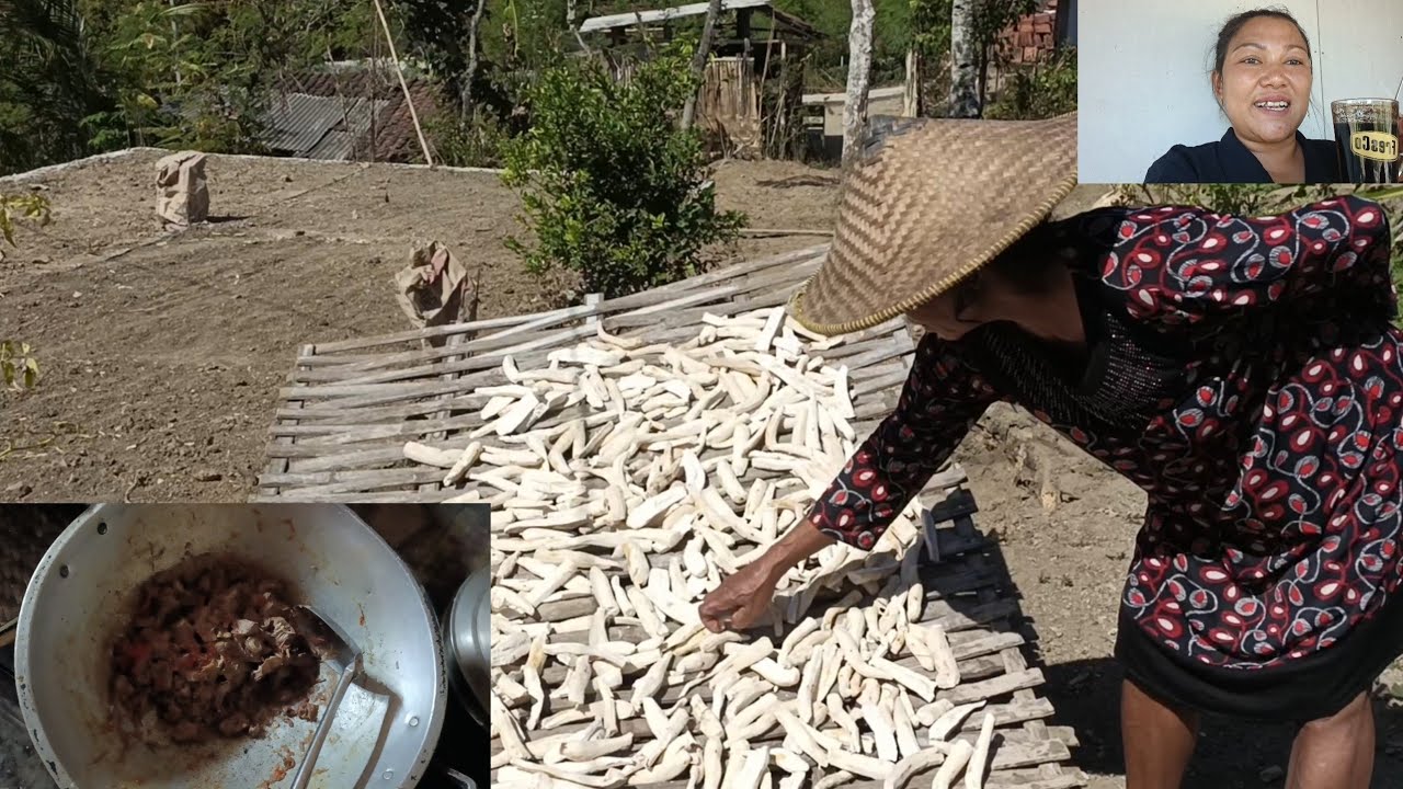 sayur blendrang tewel msk tum mantap banget, ngopi di depan rumah ...