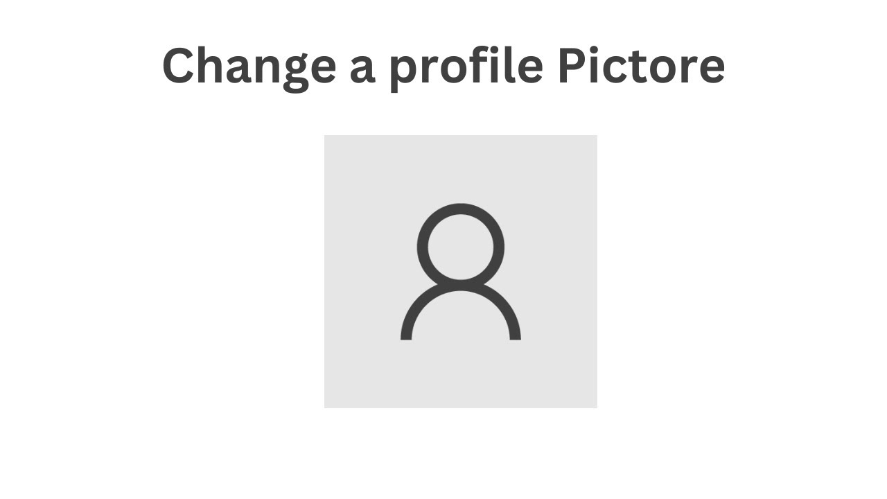 How to change you profile Picture 🎥 ? - YouTube