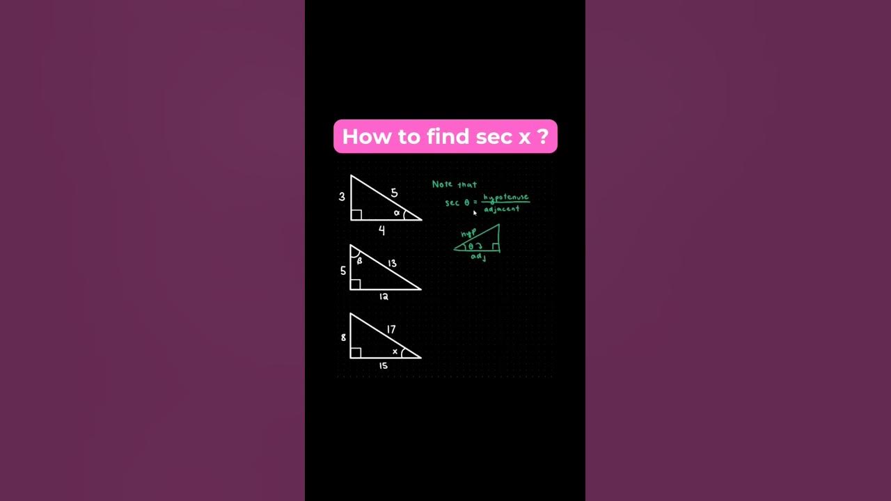 How To Find Sec X math maths mathematics shorts YouTube how-to-find-sec-x-math-maths-mathematics-shorts-youtube