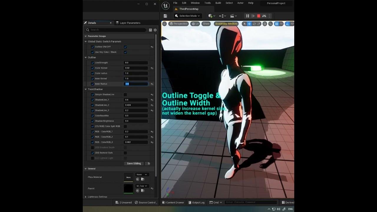 Unreal Engine 5.1 Post Process Toon Shader ver.01 feature showcase - YouTube
