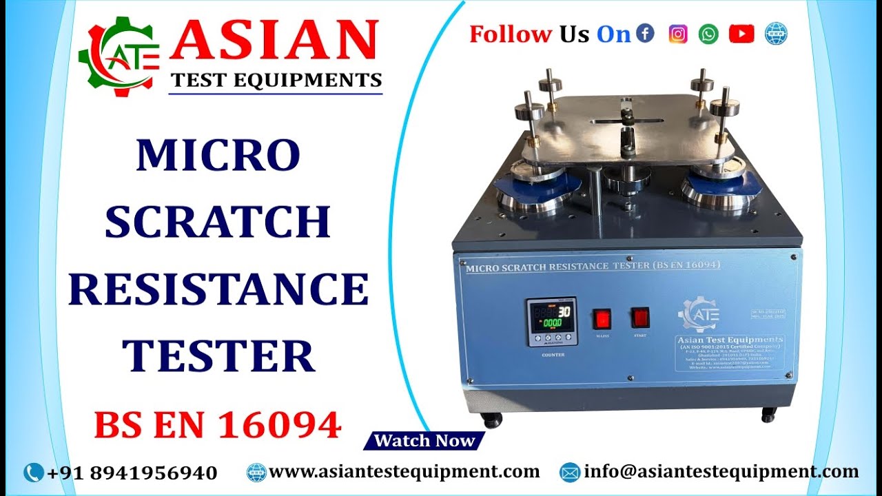 MICRO SCRATCH RESISTANCE TESTER FOR FLOOR TILES | ASIAN MICRO SCRATCH ...