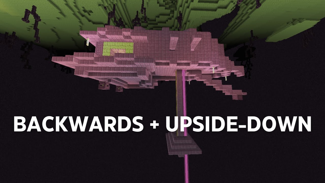 I Tried Beating Minecraft Backwards AND Upside-Down - YouTube