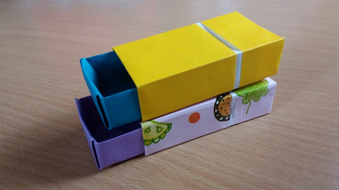 Origami pull-out drawers , Cute paper box - YouTube