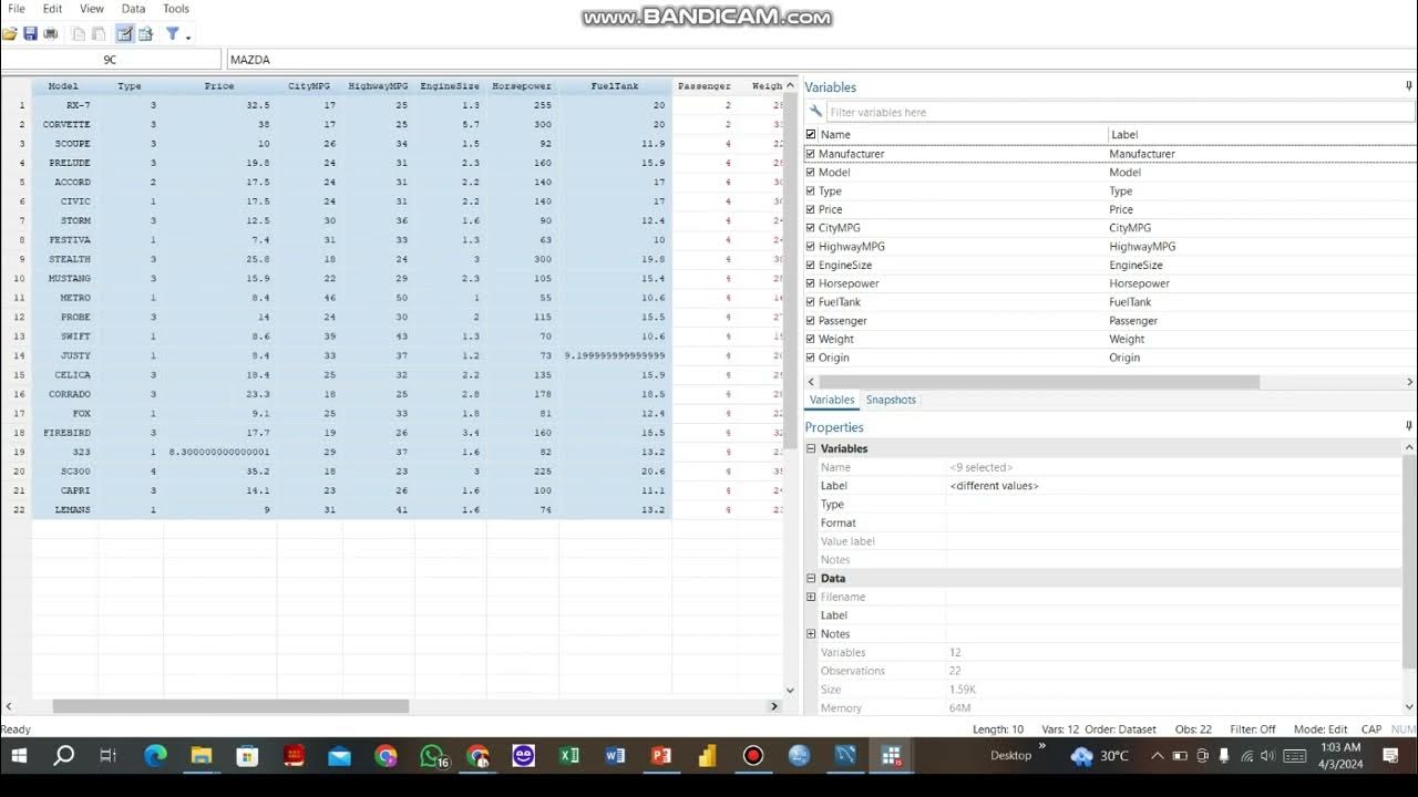 How to Import Dataset into Stata 15 0 - YouTube
