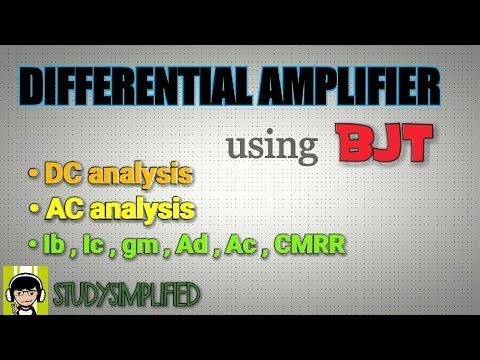Differential amp ac and dc analysis - YouTube