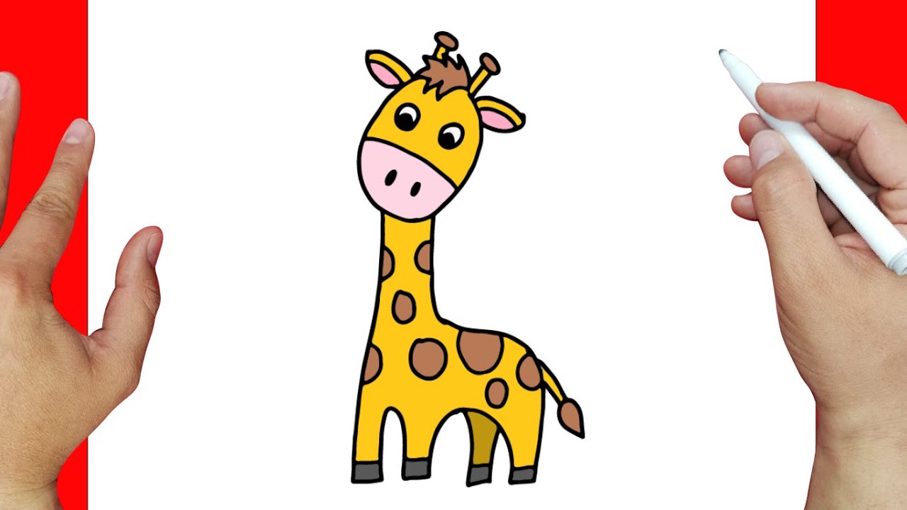 How to draw a giraffe - YouTube
