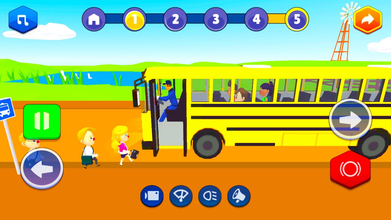 Kids Roaming School Bus Adventure in the City Gameplay | Rescue ...