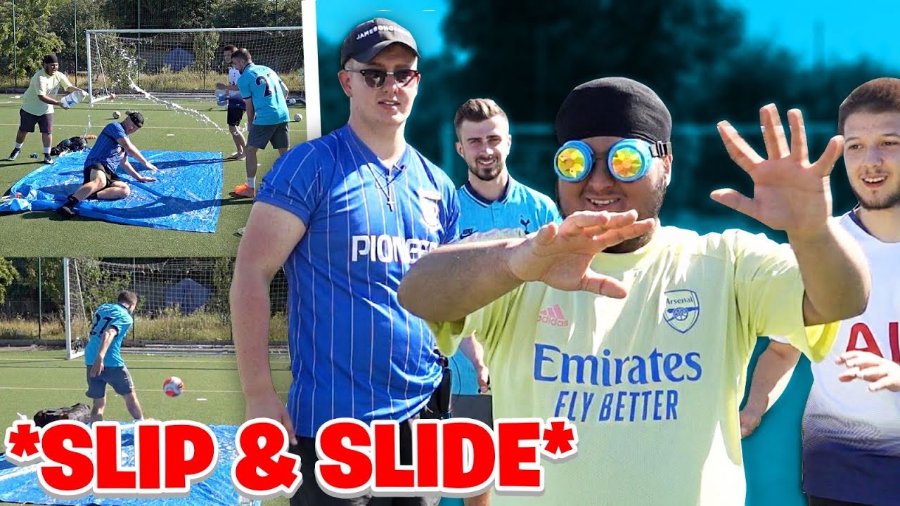 EXTREME SLIP 'N' SLIDE FOOTBALL ft Offsiders - YouTube
