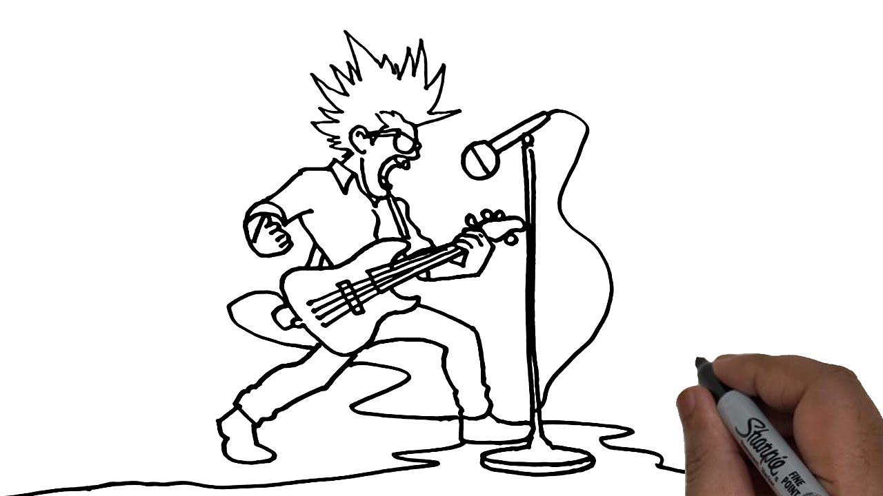 How to draw a Rockstar - YouTube