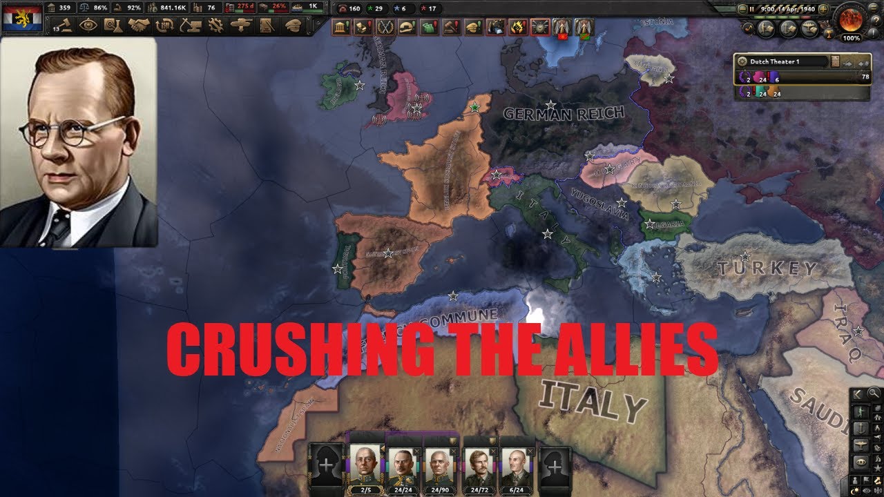 Hoi4 NETHERLANDS WORLD CONQUEST Gameplay Timelapse Part 1 Crushing The ...