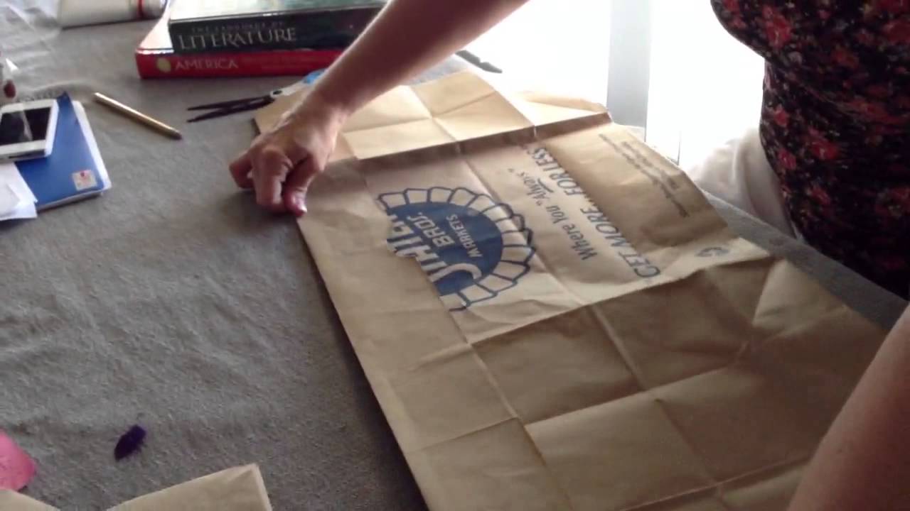 Paper bag book cover - YouTube