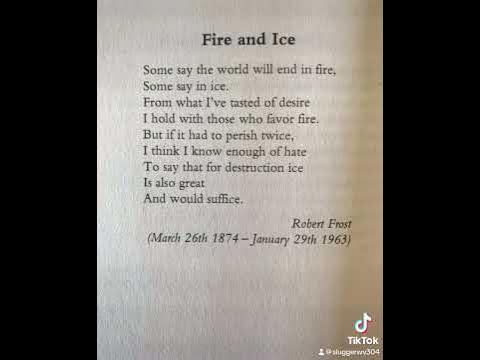 Fire and Ice by Robert Frost - YouTube