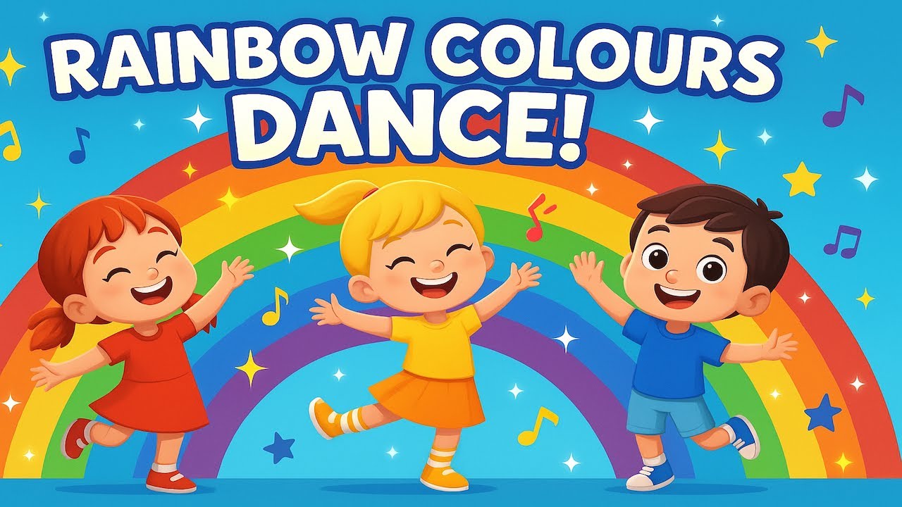 Rainbow Colors Dance Song for Kids | Learn Colors with Fun Dance Moves ...