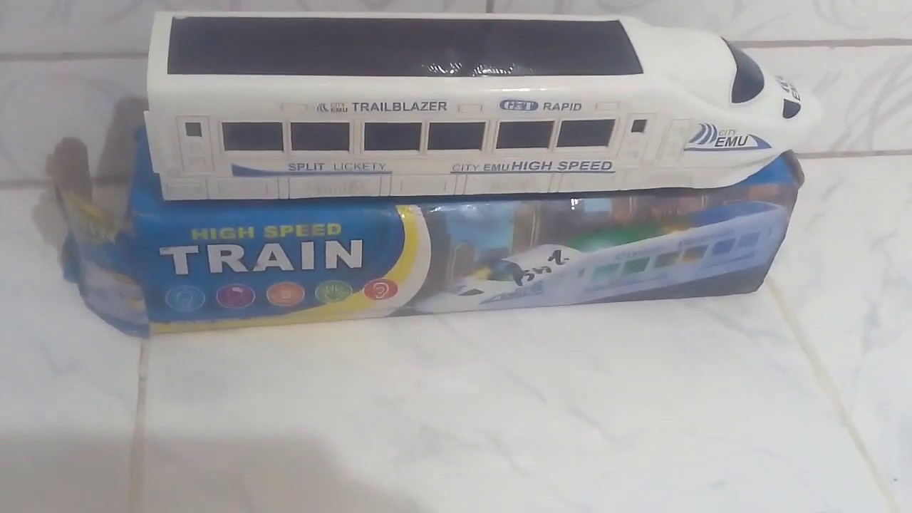 High speed train toy with lights and music. Train toy. - YouTube