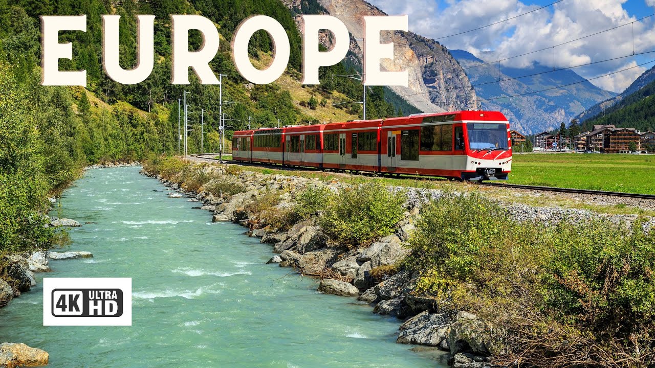 FLYING OVER 9 European Countries 4K ULTRA HD - beautiful Natural ...