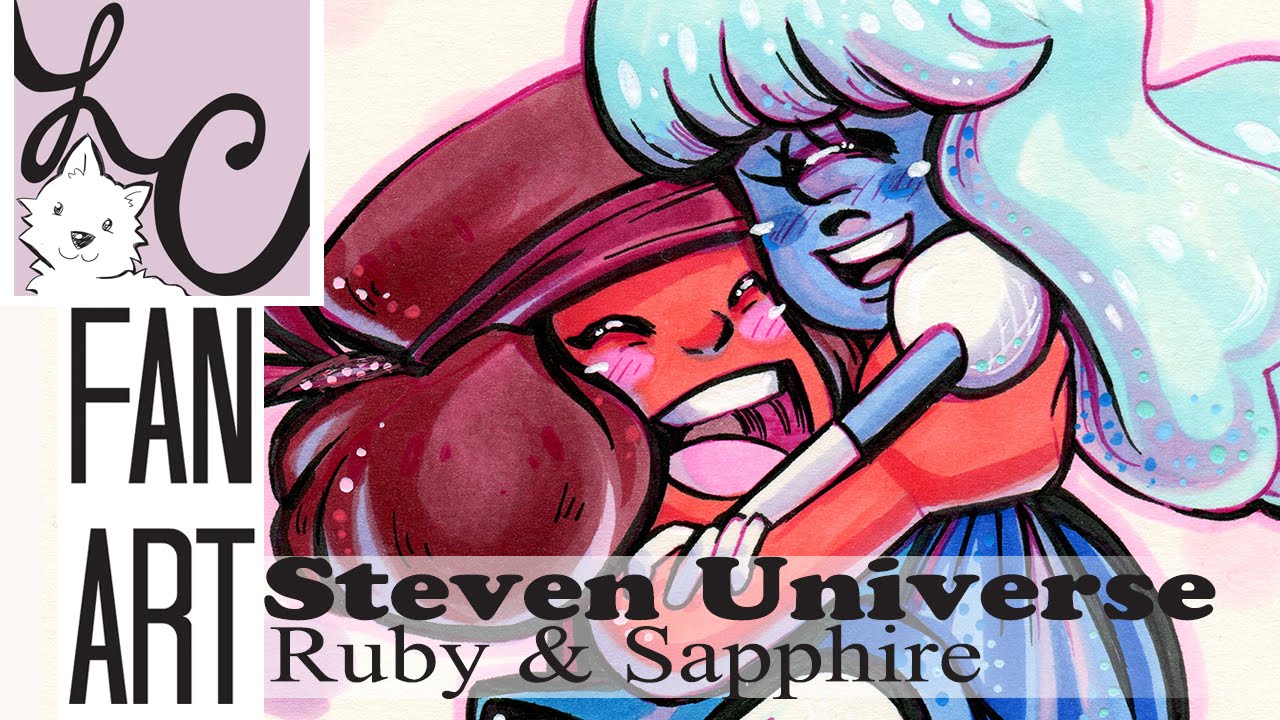 Ruby & Sapphire Valentine, Steven Universe Fan Art (Copic Marker ...