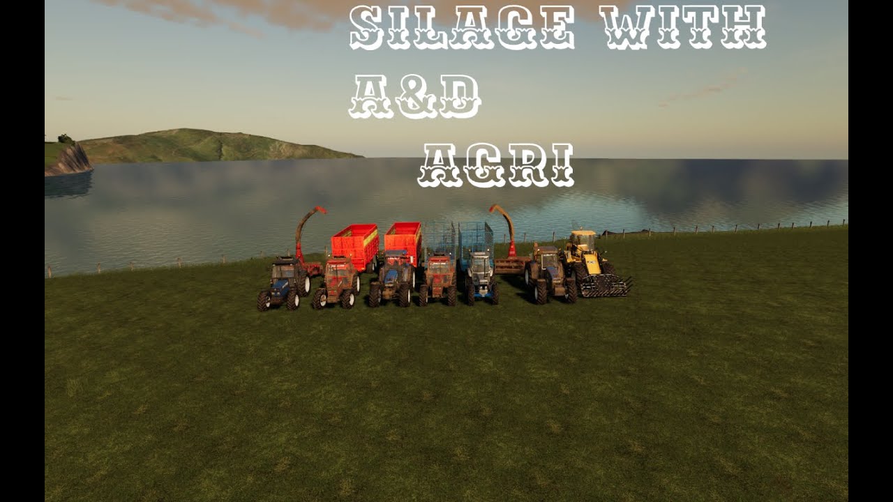 Silage on Aghlee farm with A&D agri Farming simulator 2019 - YouTube