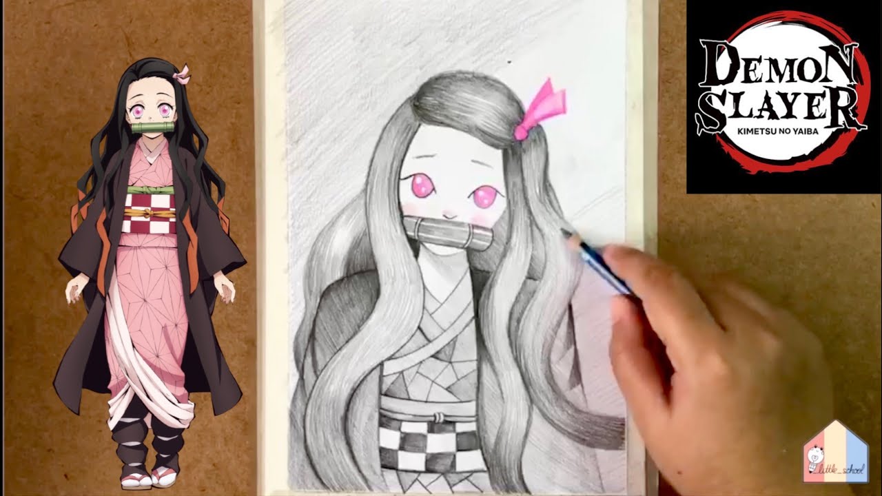 How to Draw Nezuko Easy Drawing สอนวาดรูปเนซึโกะง่ายๆ วาดดาบพิฆาตอสูร ...