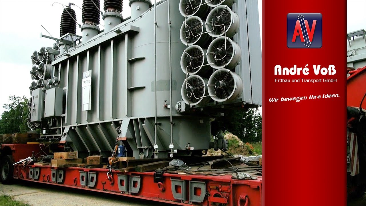 Time Lapse loading of 80 ton Trafo Heavy Transport - YouTube