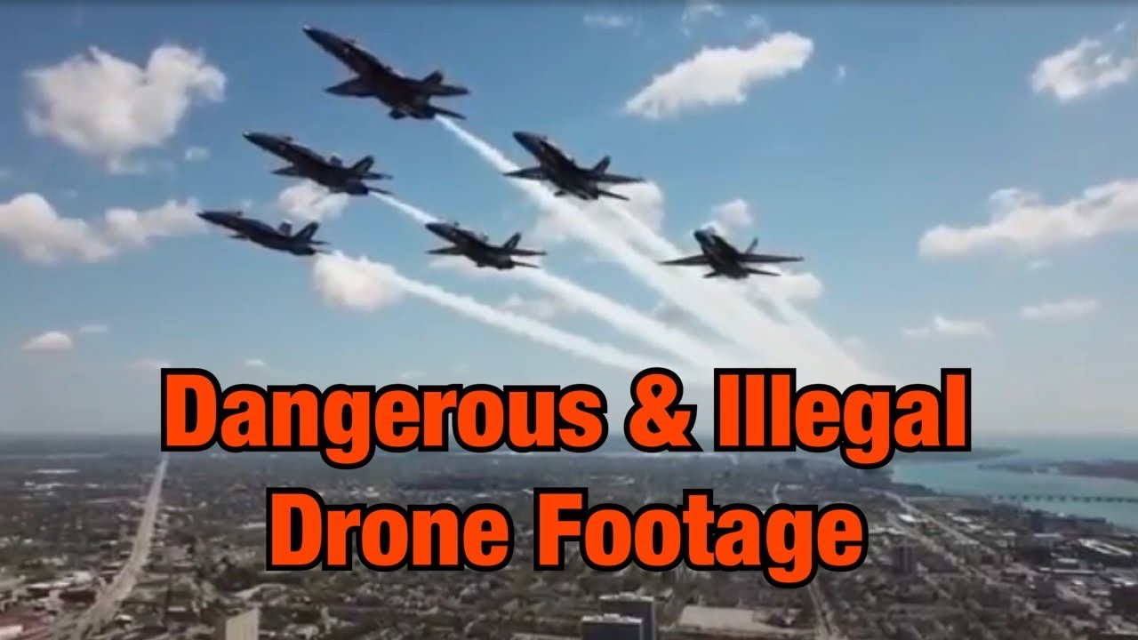 Drone Flies Dangerously Close to Blue Angels in Detroit America Strong ...