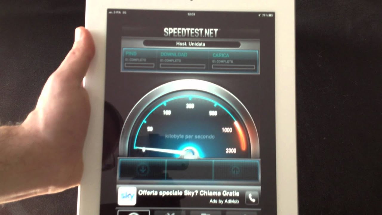 New iPad vs iPad 2 Italy speed test - YouTube
