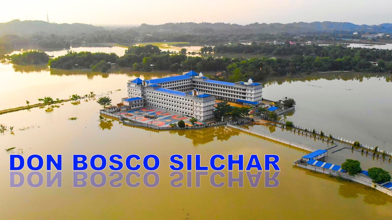 Don Bosco School Silchar flood Aerial view | Silchar flood 2022 aerial ...