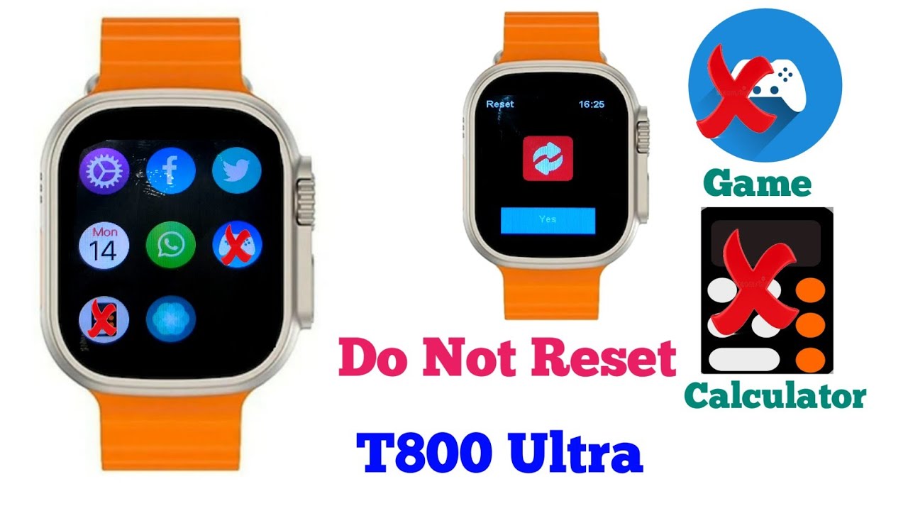 How To Reset T800 Ultra Smartwatch | T800 ultra smartwatch ko reset kaise kare #smartwatchclub # ...